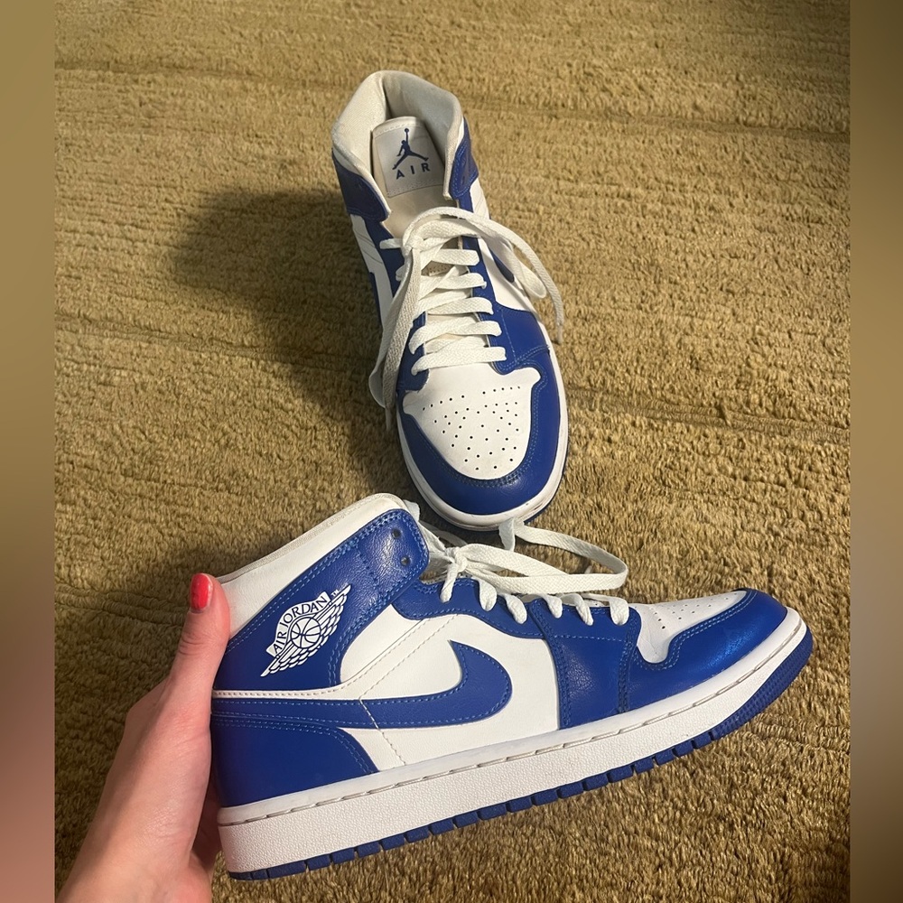 Nike Jordan Air Jordan 1 Mid Kentucky Blue Sneakers - Gem